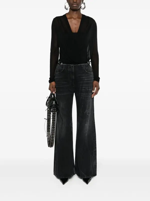 Givenchy Mesh Wrap Blouse