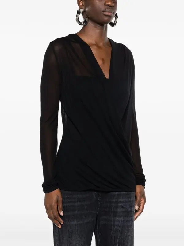 Givenchy Mesh Wrap Blouse