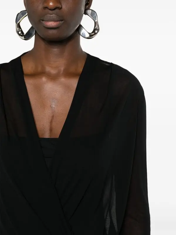 Givenchy Mesh Wrap Blouse