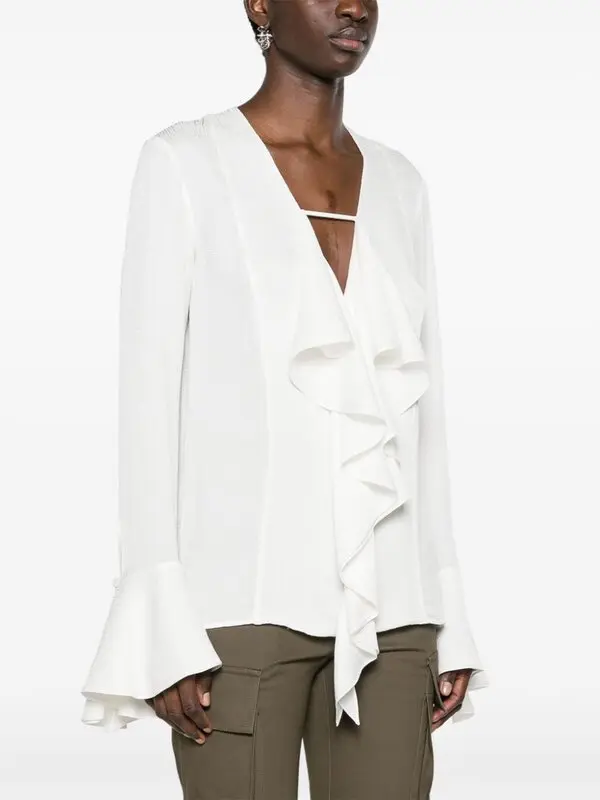 Givenchy 4g-jacquard Silk Blouse