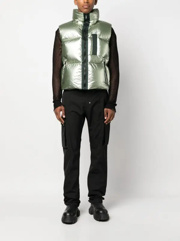 Givenchy Metallic-finish Down Gilet - Green