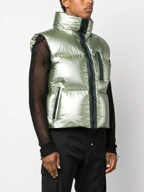 Givenchy Metallic-finish Down Gilet - Green