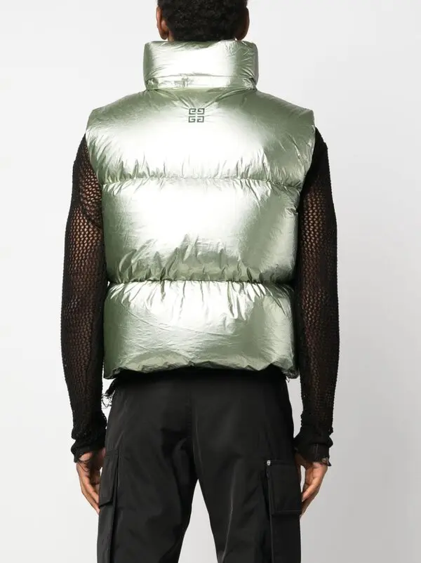 Givenchy Metallic-finish Down Gilet - Green