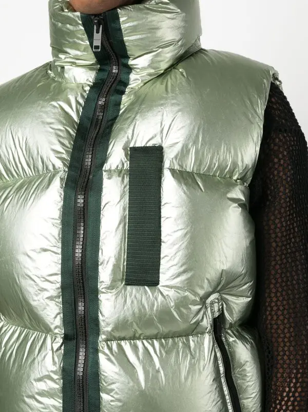 Givenchy Metallic-finish Down Gilet - Green