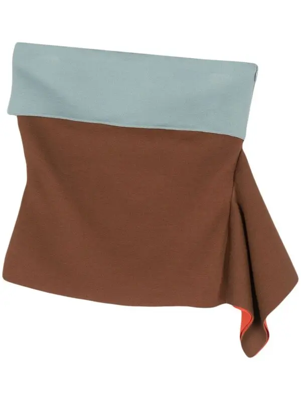 Fendi Draped Asymmetric Mini Skirt
