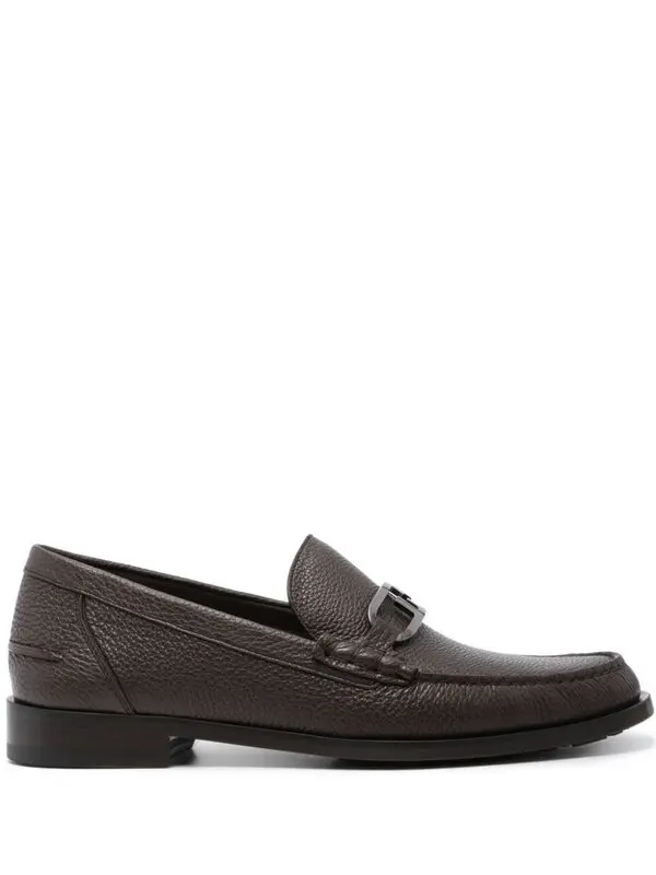 Fendi O’lock Leather Loafers