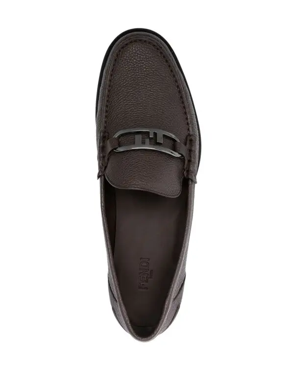 Fendi O’lock Leather Loafers