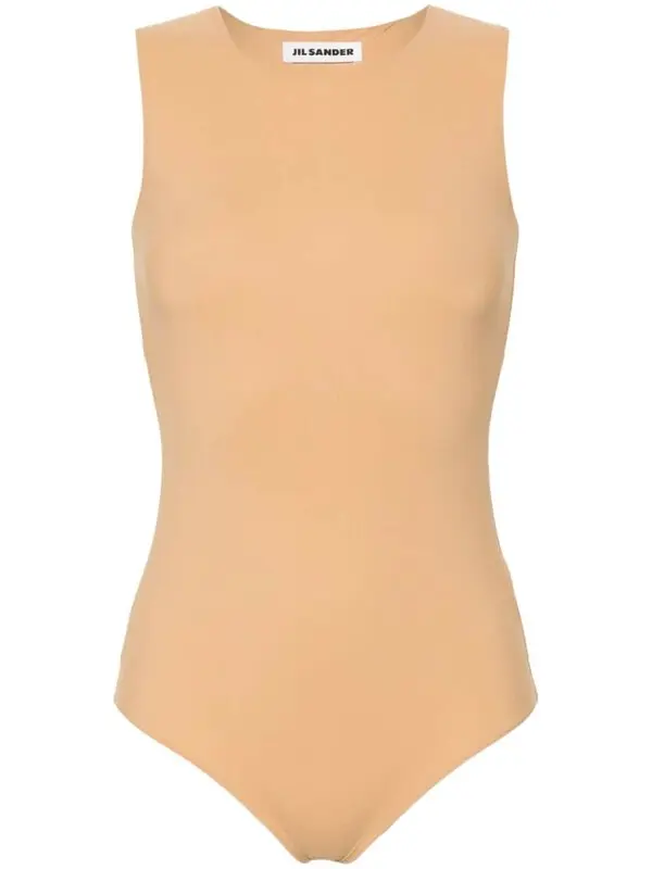 JIL SANDER Round-neck Sleeveless Bodysuit - Neutrals