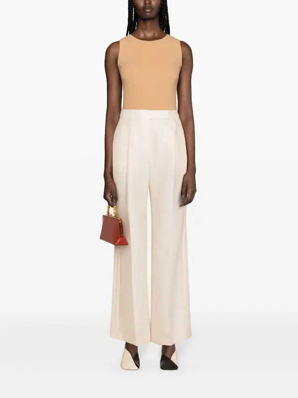 JIL SANDER Round-neck Sleeveless Bodysuit - Neutrals