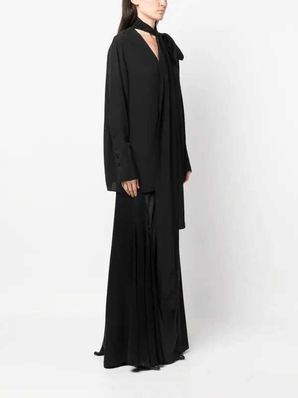 Givenchy Pussy-bow Silk Blouse - Black