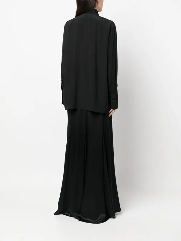Givenchy Pussy-bow Silk Blouse - Black