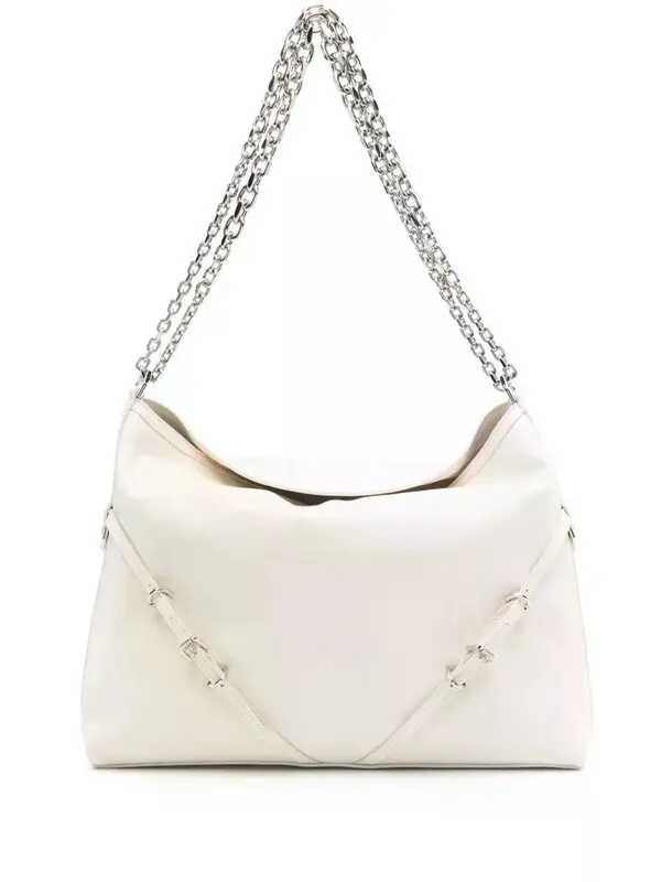 Givenchy Medium Voyou Leather Shoulder Bag - Neutrals