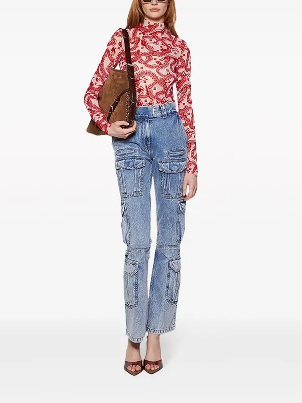 Givenchy Bootcut Cargo Jeans - Blue