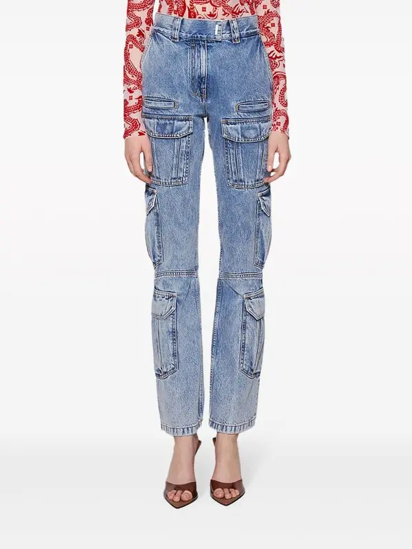 Givenchy Bootcut Cargo Jeans - Blue