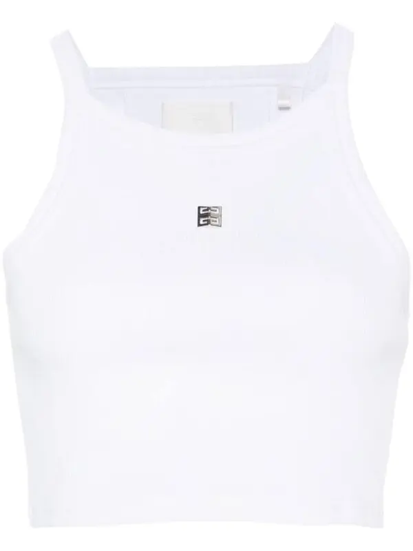 Givenchy 4g Cropped Tank Top - White