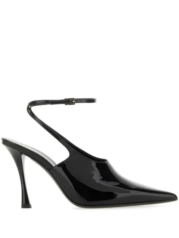 Givenchy 95mm Patent Leather Slingback Pumps