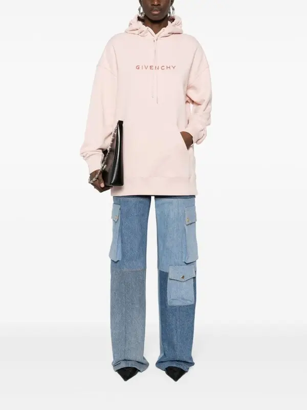 Givenchy 4g-motif Cotton Hoodie - Pink