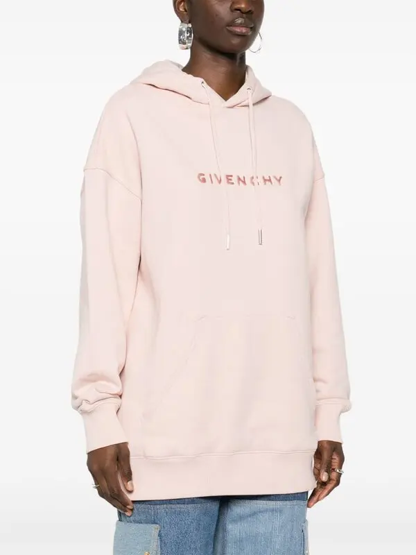 Givenchy 4g-motif Cotton Hoodie - Pink
