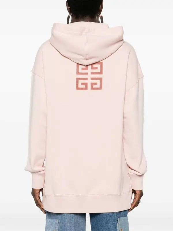 Givenchy 4g-motif Cotton Hoodie - Pink