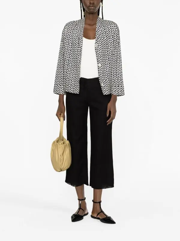 Max Mara Cropped Linen-blend Trousers