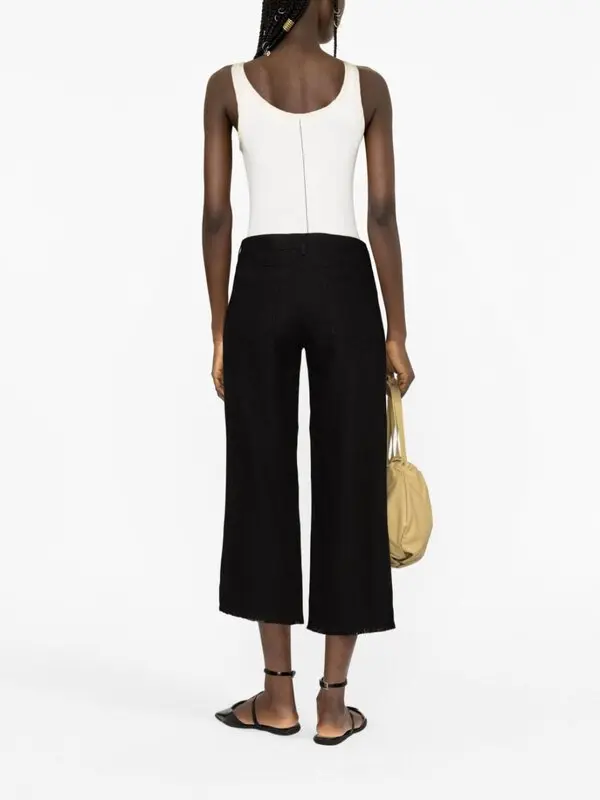 Max Mara Cropped Linen-blend Trousers