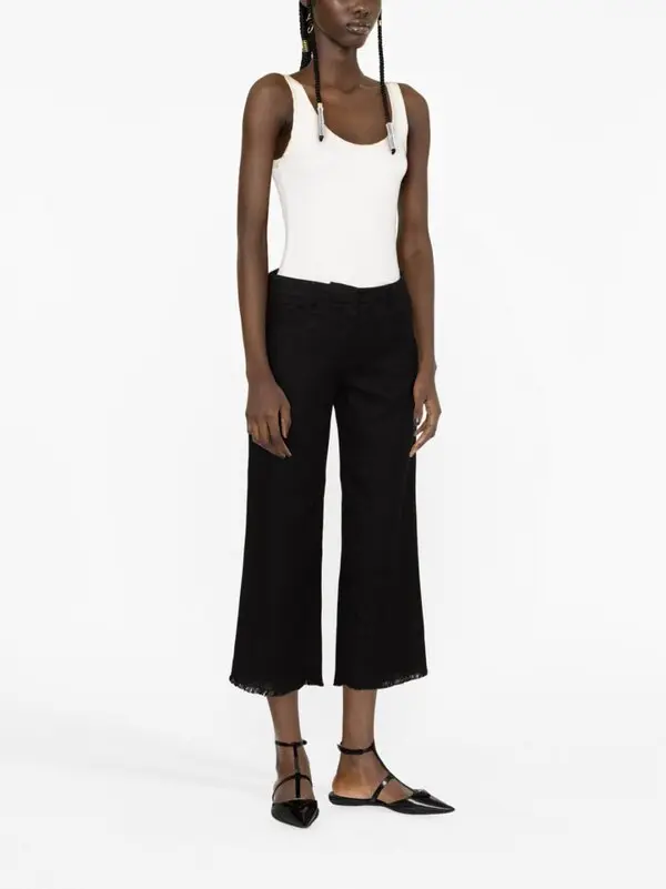 Max Mara Cropped Linen-blend Trousers