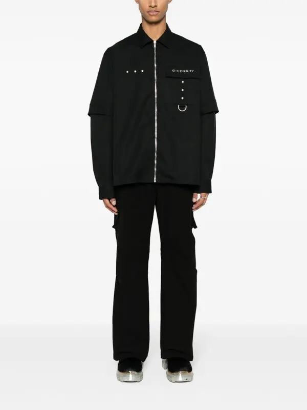Givenchy Zip-up Cotton Shirt