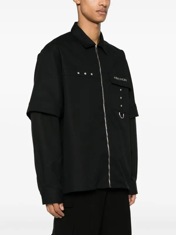 Givenchy Zip-up Cotton Shirt
