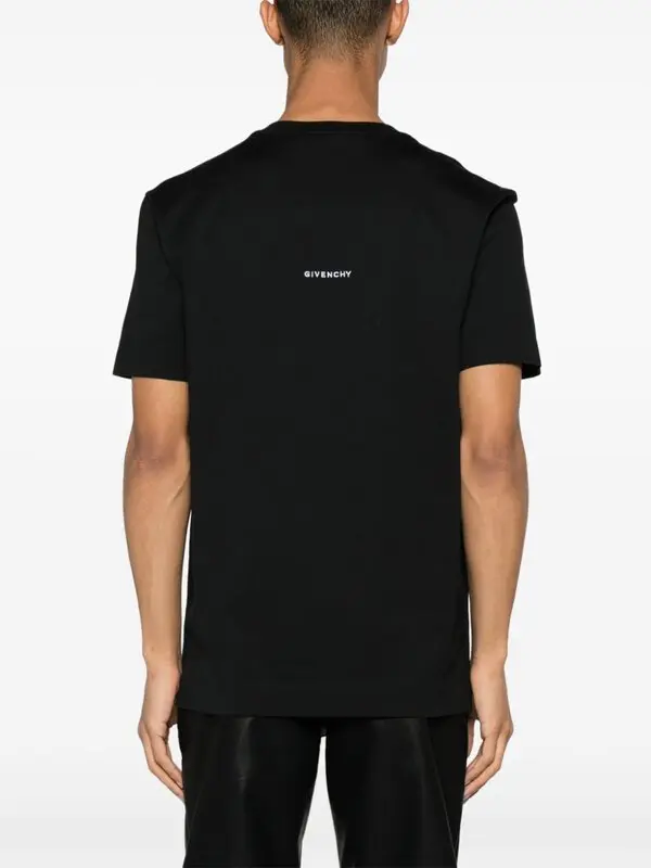 Givenchy 4g-embroidered Cotton T-shirt - Black