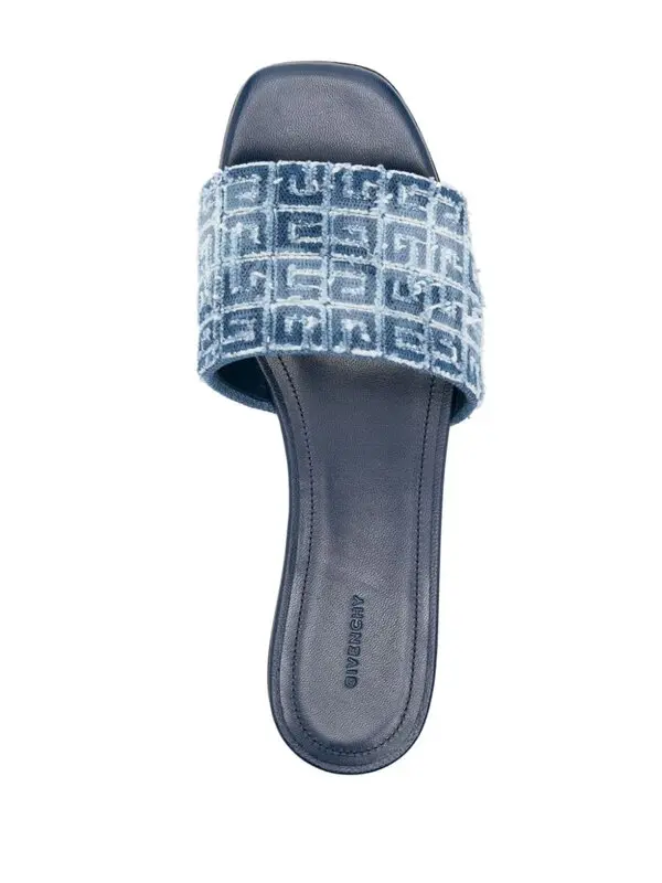 Givenchy 4g-monogram Distressed Slides