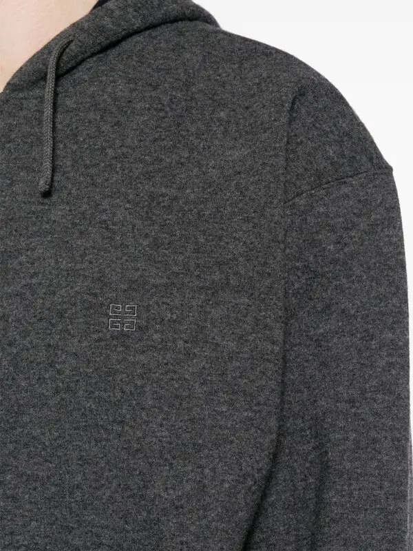 Givenchy Embroidered Logo Zip-up Hoodie