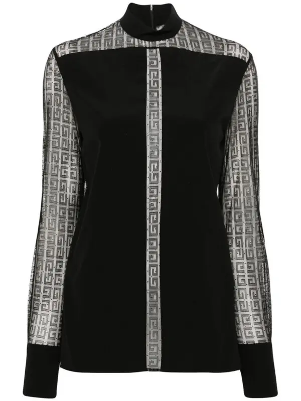 Givenchy 4g-pattern Silk Blouse