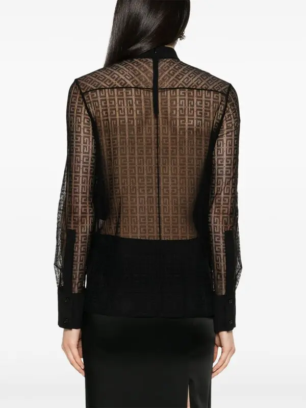 Givenchy 4g-pattern Silk Blouse