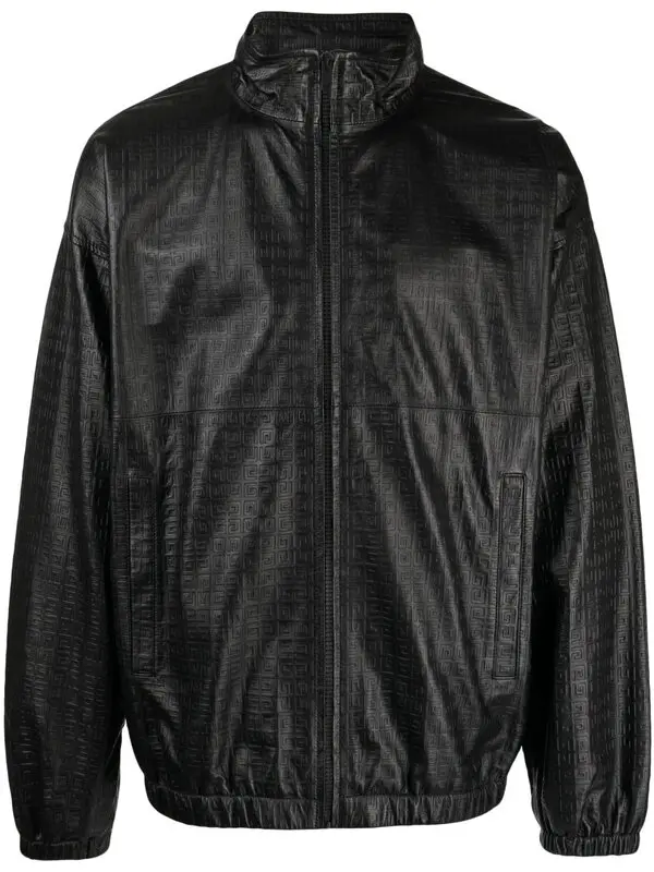 Givenchy Embossed 4g Leather Jacket
