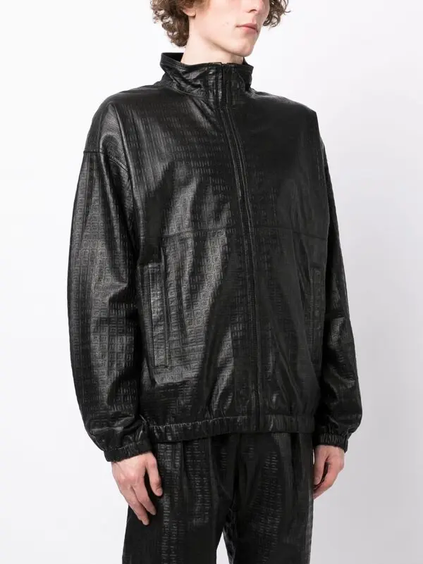 Givenchy Embossed 4g Leather Jacket