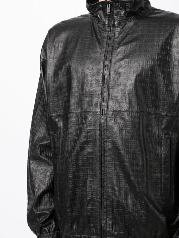 Givenchy Embossed 4g Leather Jacket