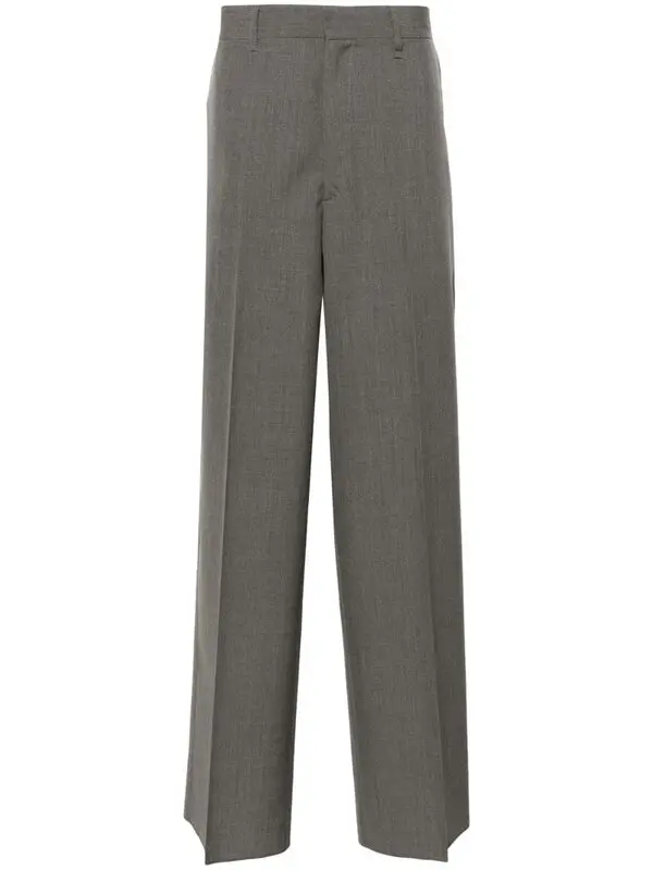 Givenchy Wide-leg Wool Trousers - Grey