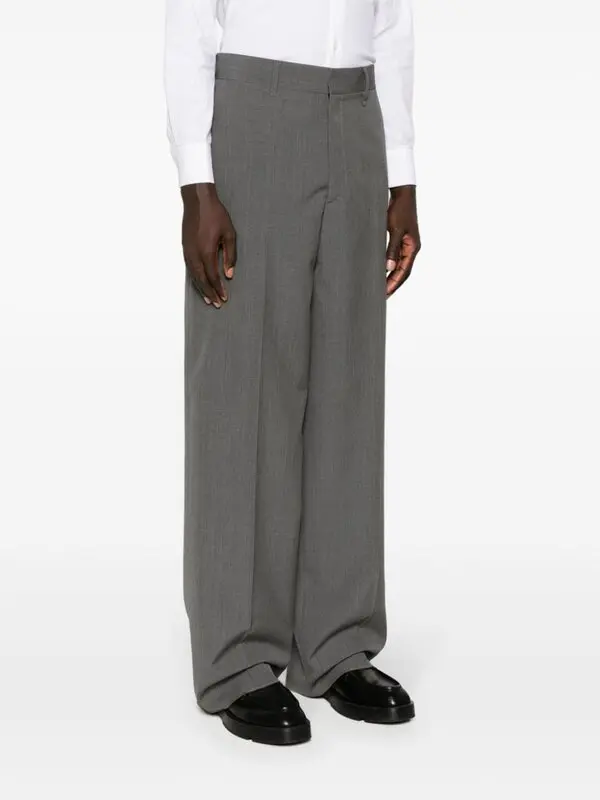 Givenchy Wide-leg Wool Trousers - Grey