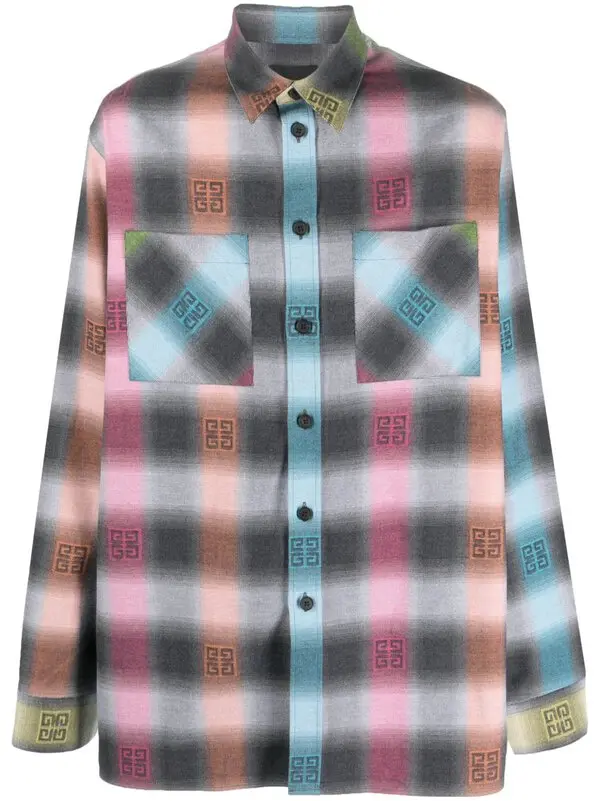 Givenchy Logo-print Cotton Shirt - Grey