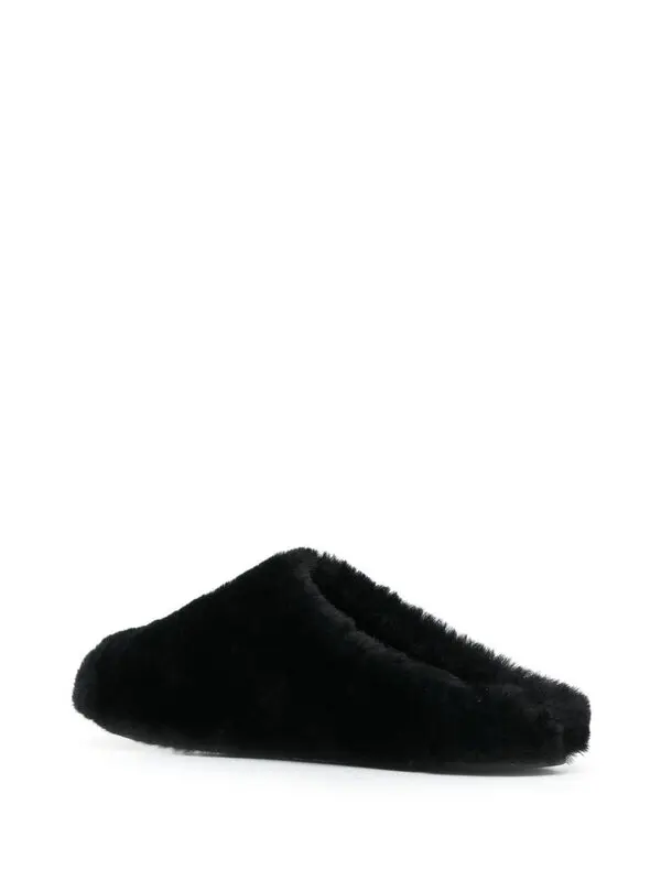 Givenchy Logo-plaque Shearling Slides