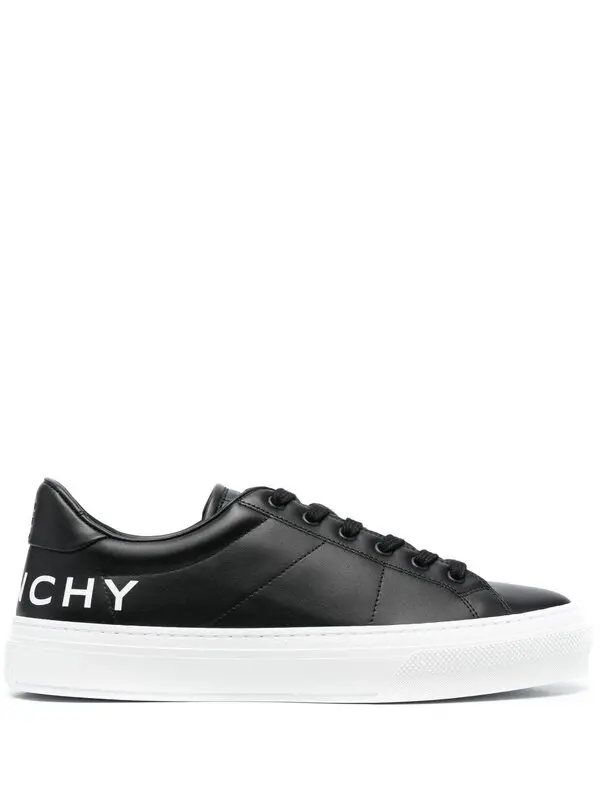 Givenchy Logo-print Leather Sneakers - Black