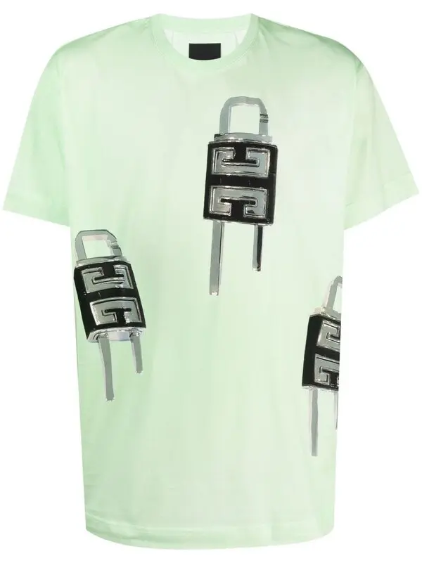 Givenchy Illustration-print Cotton T-shirt - Green