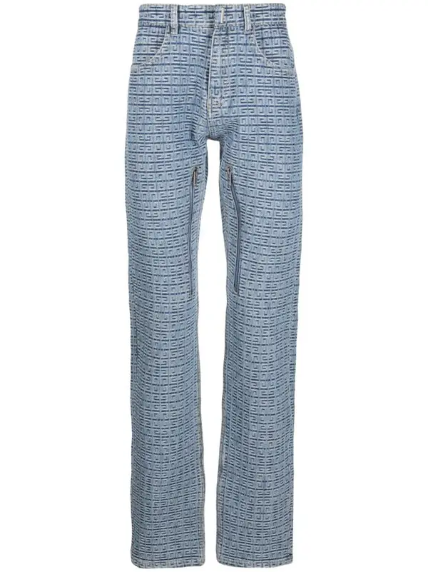 Givenchy 4g-motif Straight-leg Jeans