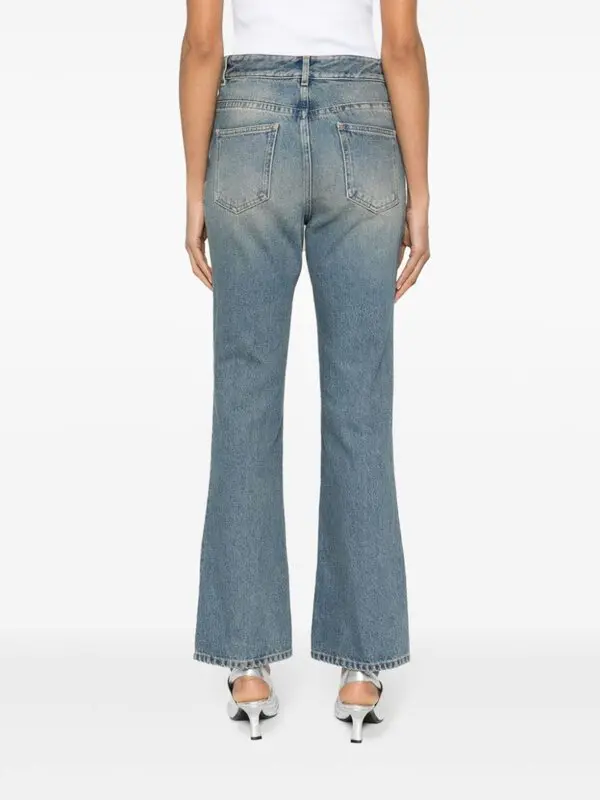 Givenchy 4g-motif Straight-leg Jeans - Blue