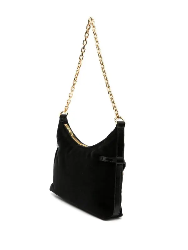 Givenchy Voyou Party Velvet Shoulder Bag - Black
