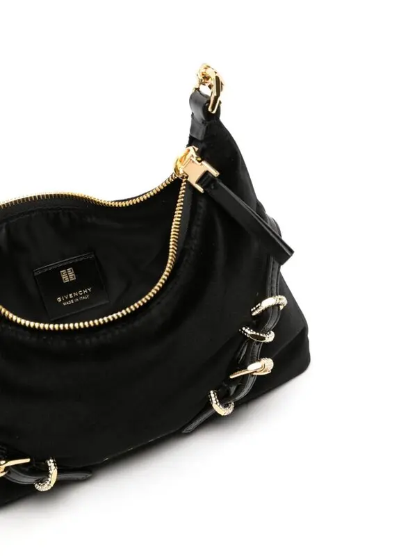 Givenchy Voyou Party Velvet Shoulder Bag - Black