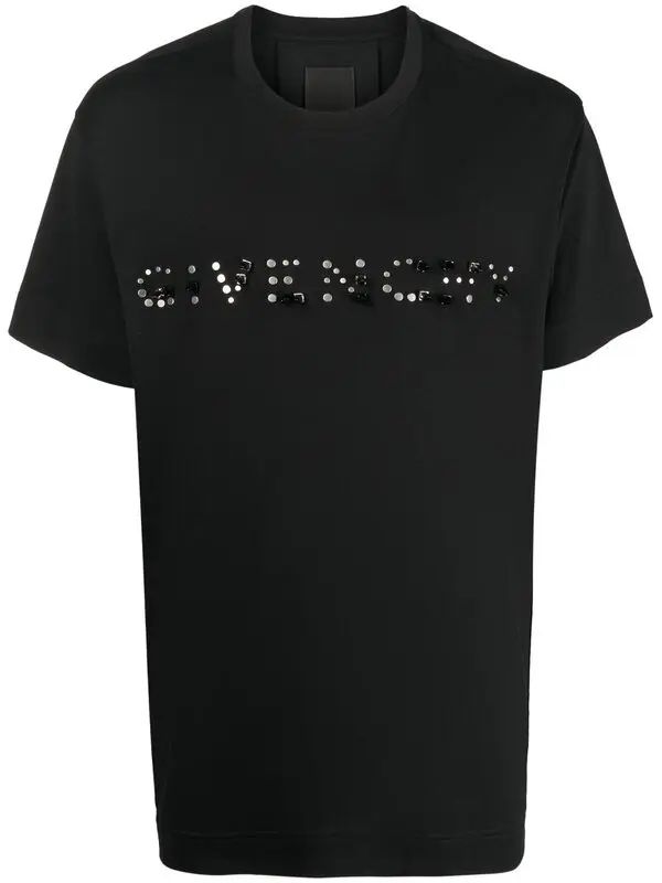 Givenchy Stud-embellished Logo Cotton T-shirt