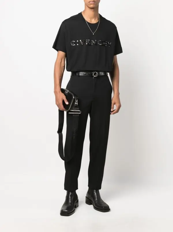 Givenchy Stud-embellished Logo Cotton T-shirt