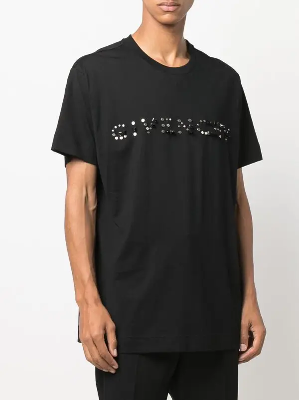 Givenchy Stud-embellished Logo Cotton T-shirt
