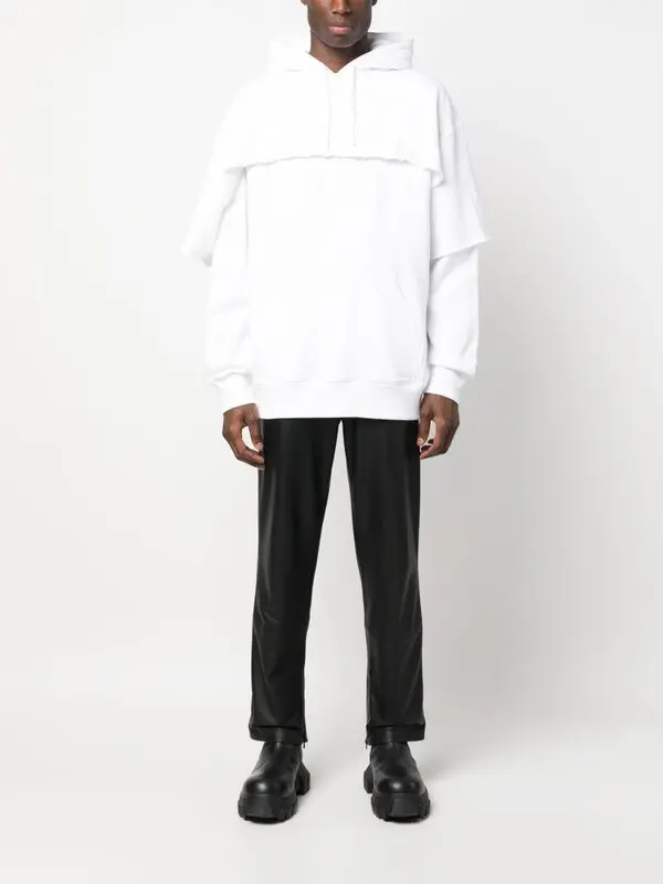 Givenchy Layered Drawstring Cotton Hoodie